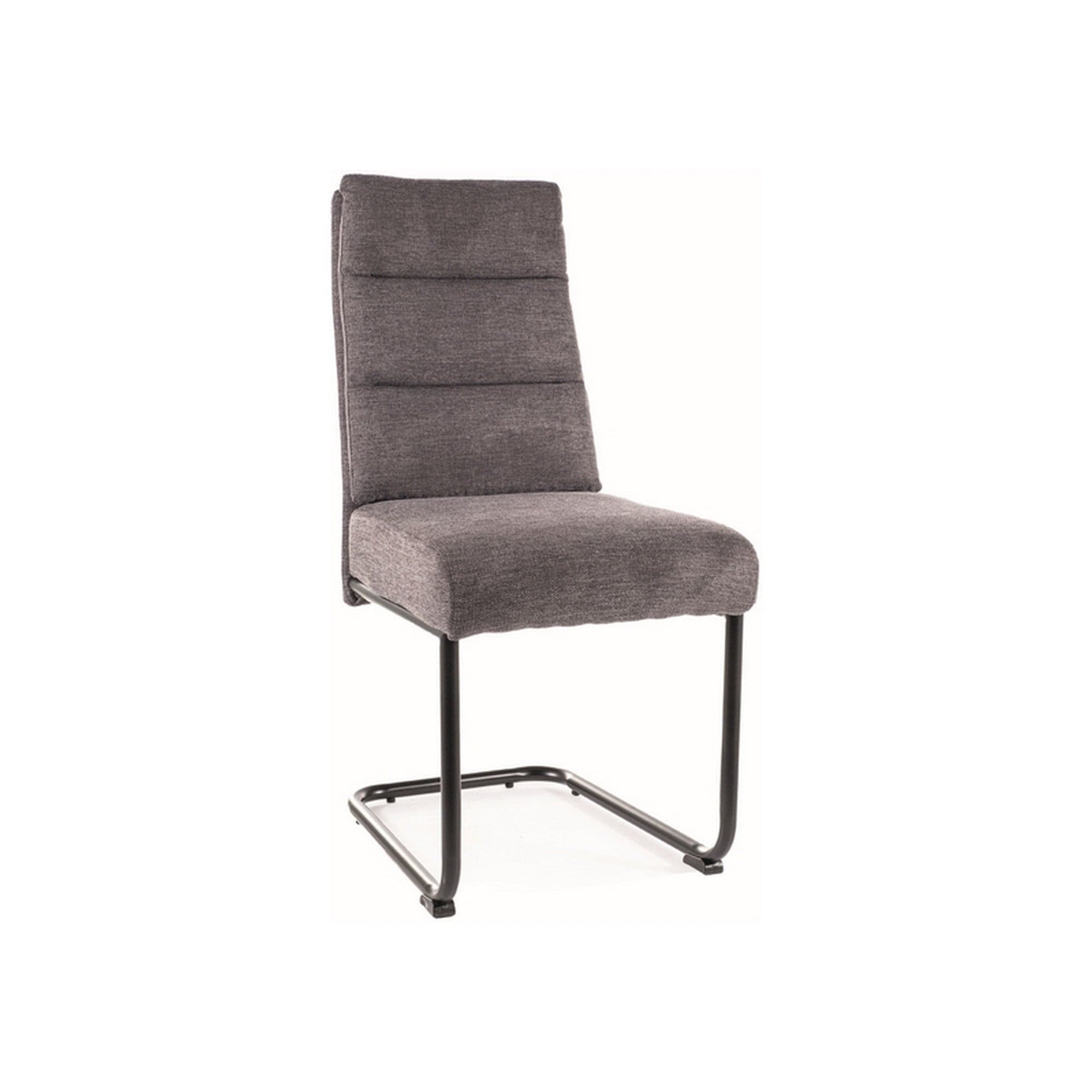 Scaun BERRY, gri inchis/negru, stofa/metal, 44x44x97 cm | Acaju.ro ️