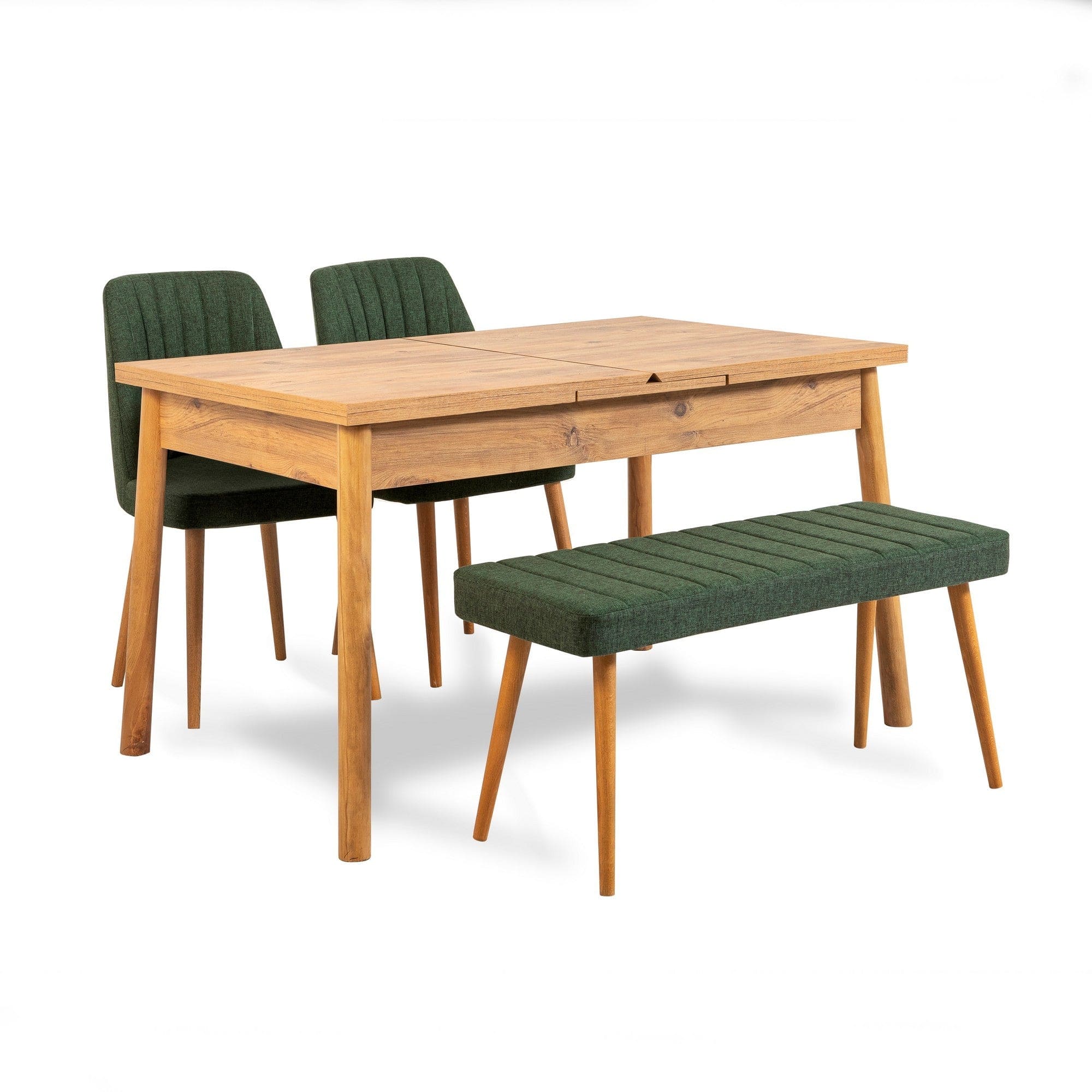 Set masa extensibila cu 2 scaune si bancheta SANTIAGO ATLANTICE, verde ...
