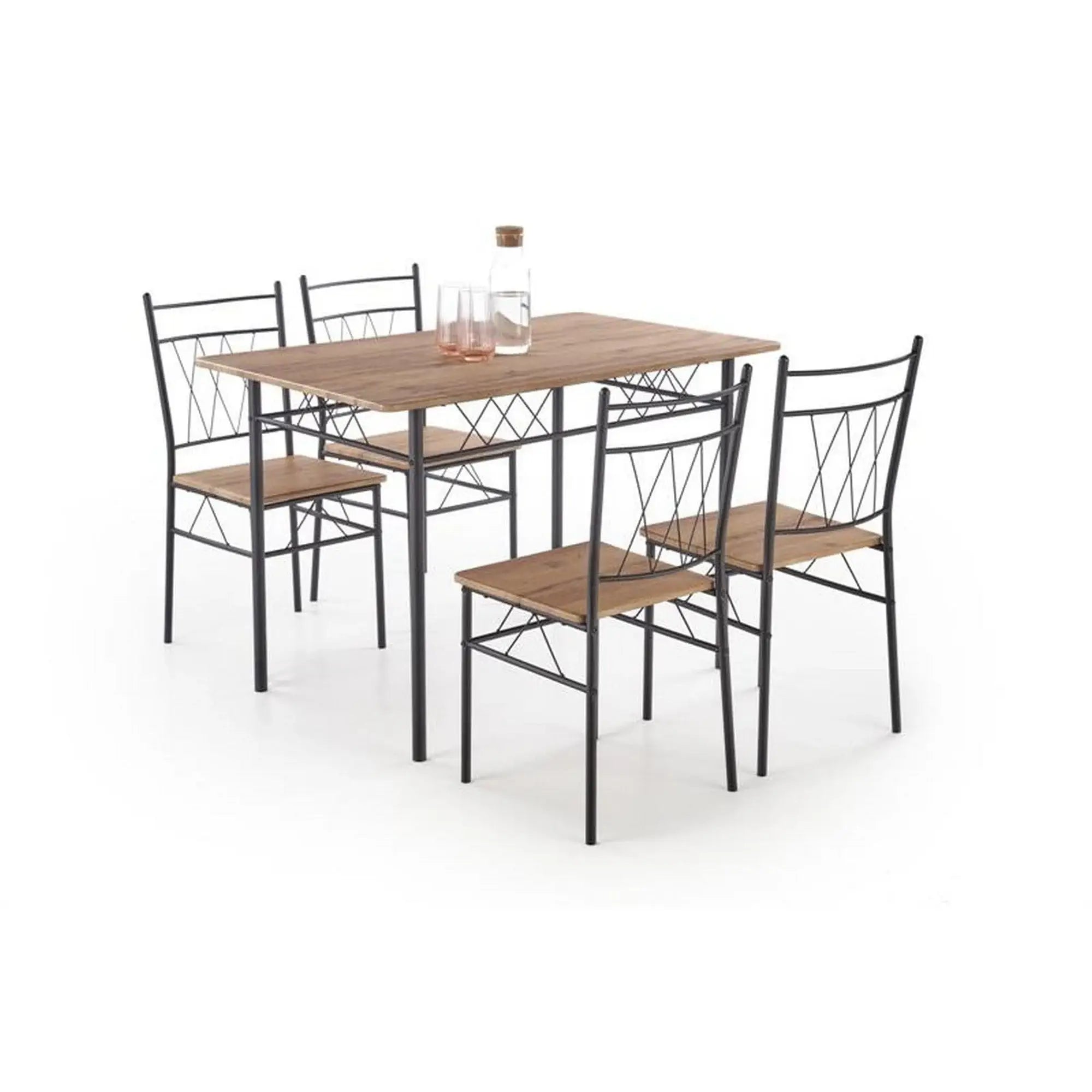 Set masa si 4 scaune FAUST, stejar | Acaju.ro ️